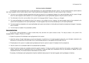 ALS Assessment Form4 Learner s Record of Module Use 2013 - = 7 10 = 15 ...
