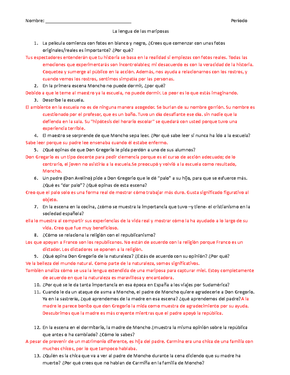 Alana C. Wales - La lengua de las mariposas, ejercicio - La lengua de ...