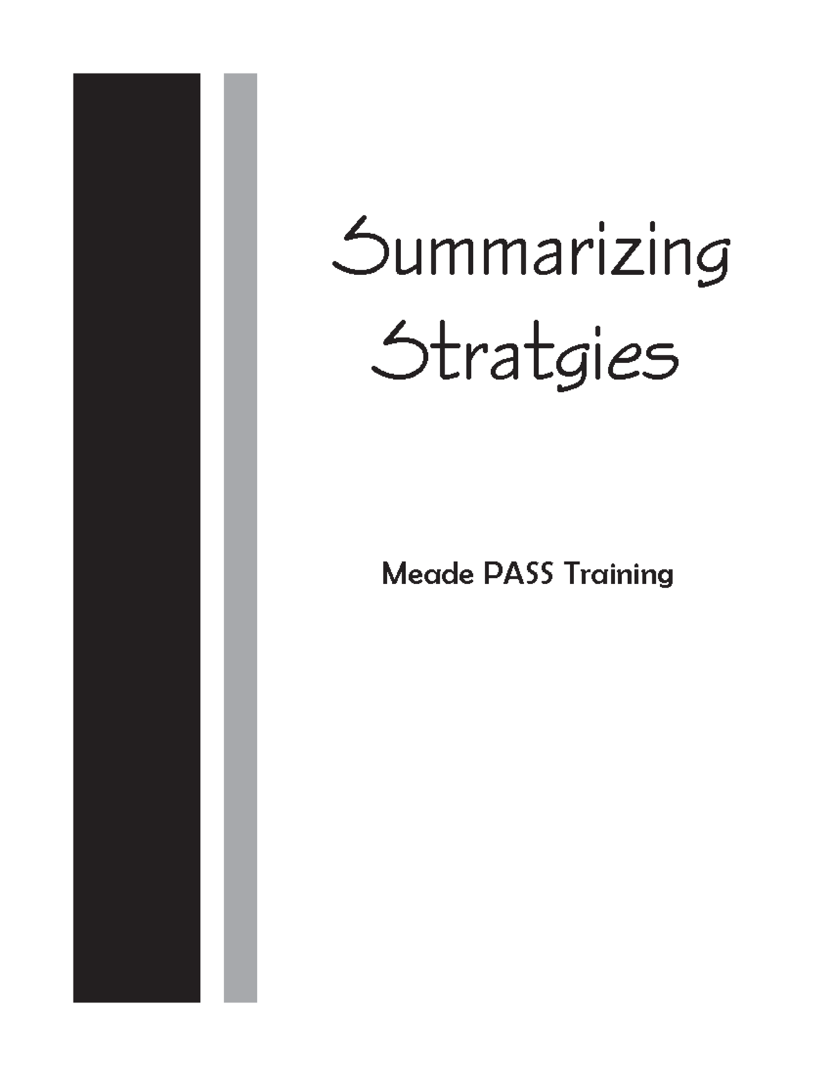 Summarizing Strategies - Summarizing Stratgies Writing SummariesWriting ...