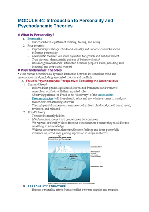 Module 47 - MODULE 47: Introduction to Psychological Disorders ...