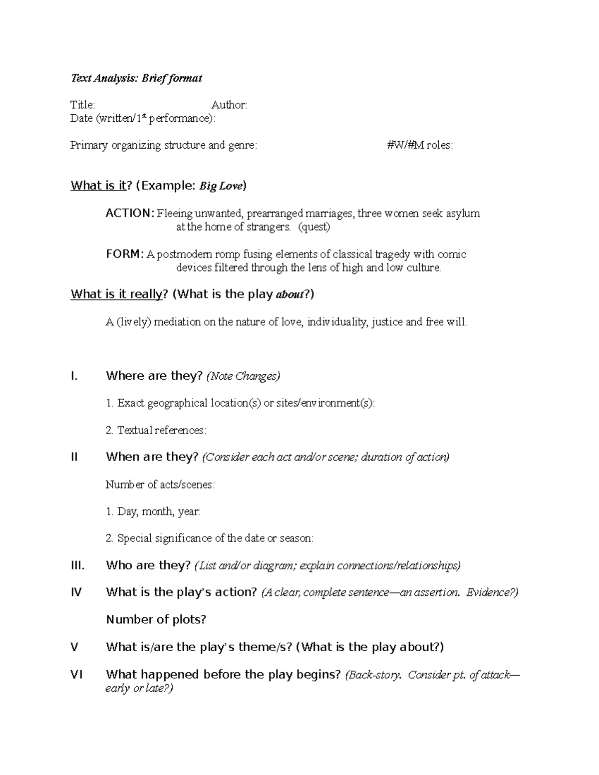 Analysis Brief Template - Text Analysis: Brief format Title: Author ...