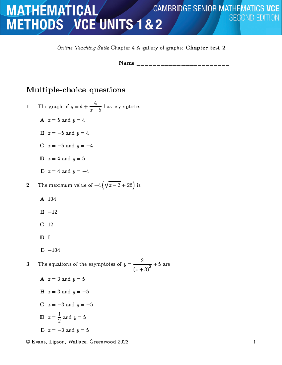 Chapter 4 test 2 - It will help you improve in the subjects - Online ...