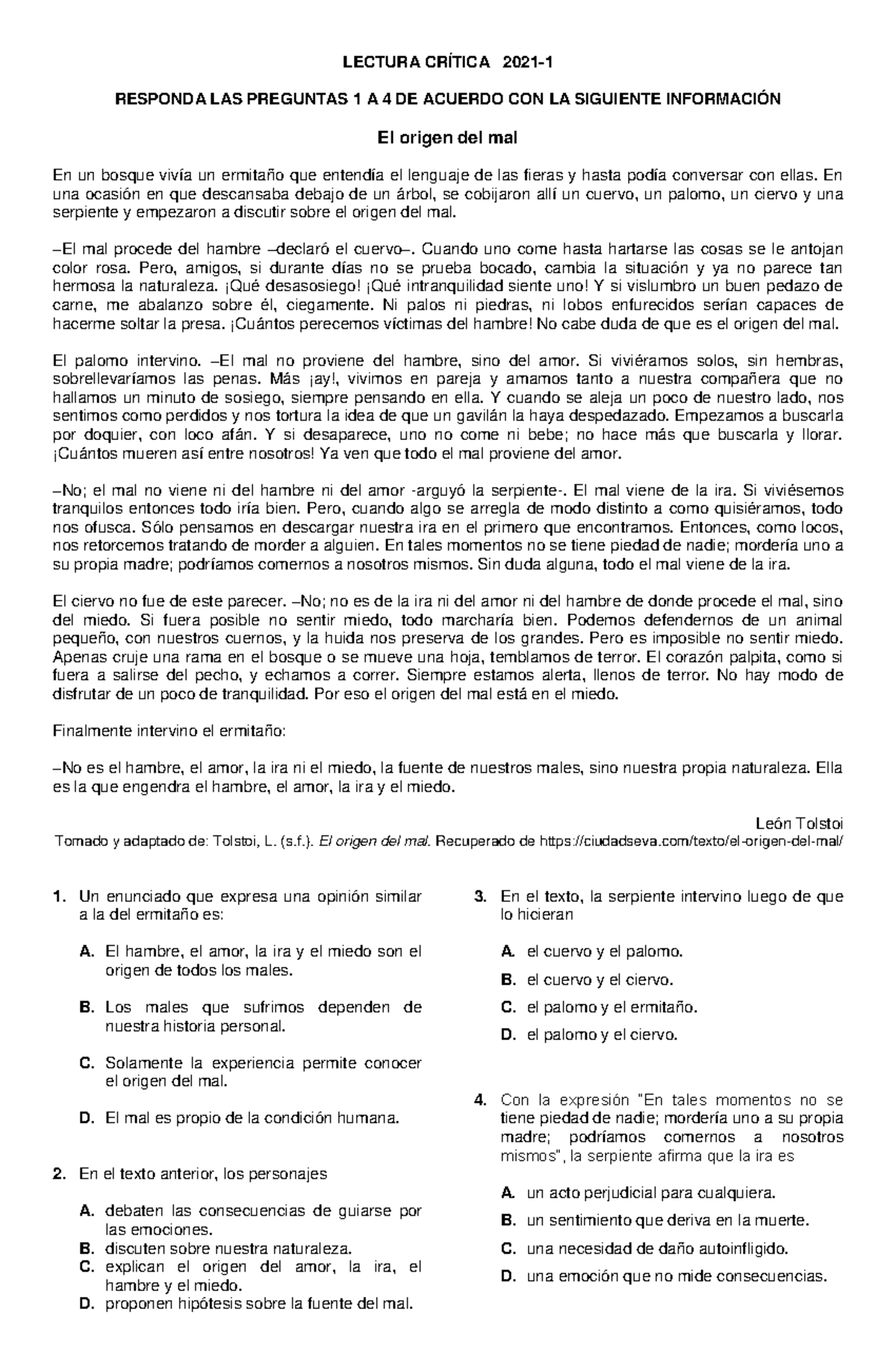 Lectura crítica 2021 - Apuntes y respuestas - LECTURA CRÍTICA 2021 ...