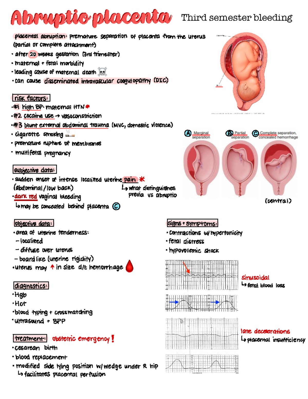 Abruptio Placentae - Practice exam - PNP -121 - Studocu