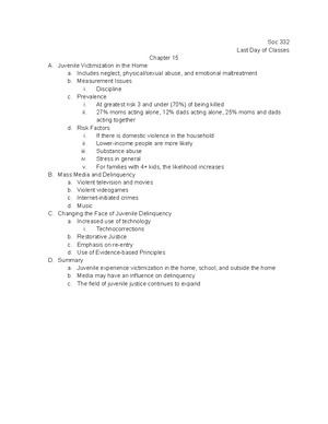 SOC 332 - Ch.6-10 Notes - Chapter 8: Probation Introduction Probation ...
