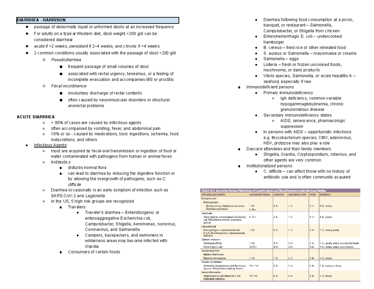 Diarrhea - Harrison - DIARRHEA - HARRISON passage of abnormally liquid ...