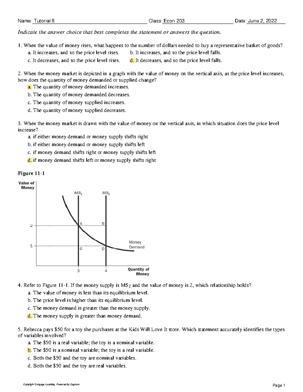 Tutorial 6 KEY Indicate The Answer Choice That Best Completes The tutorial-6-key-indicate-the-answer-choice-that-best-completes-the