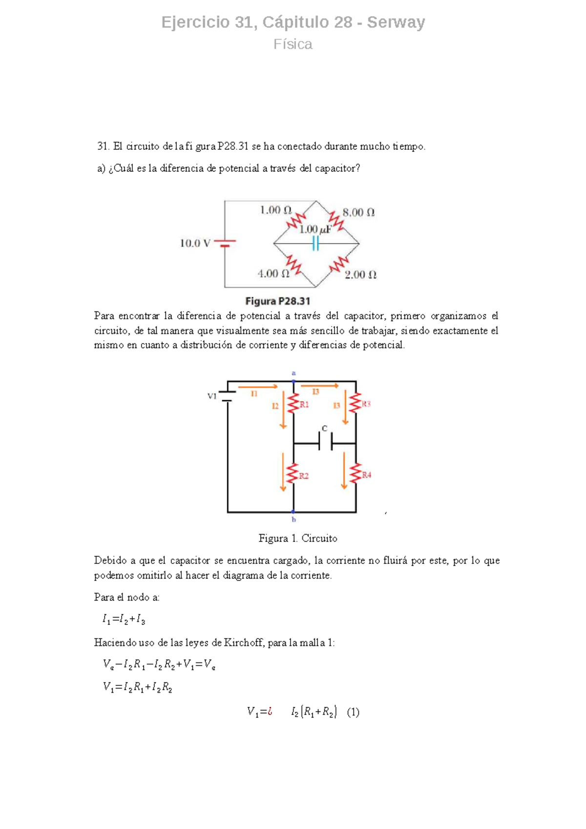 Ejercicio-31-capitulo-28-serway compress - Ejercicio 31, Cápitulo 28 - Serway Física El circuito ...