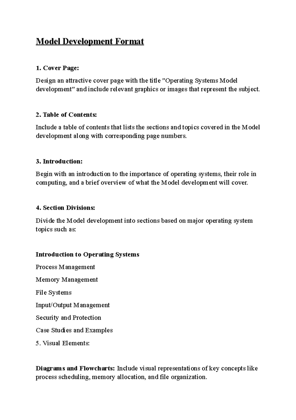 Module development format - Model Development Format Cover Page: Design ...