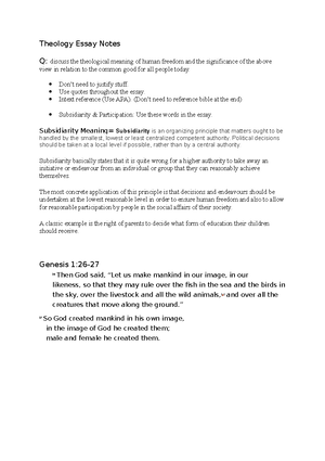 Introduction to Theology Course Outline CORE1030 - The University of ...