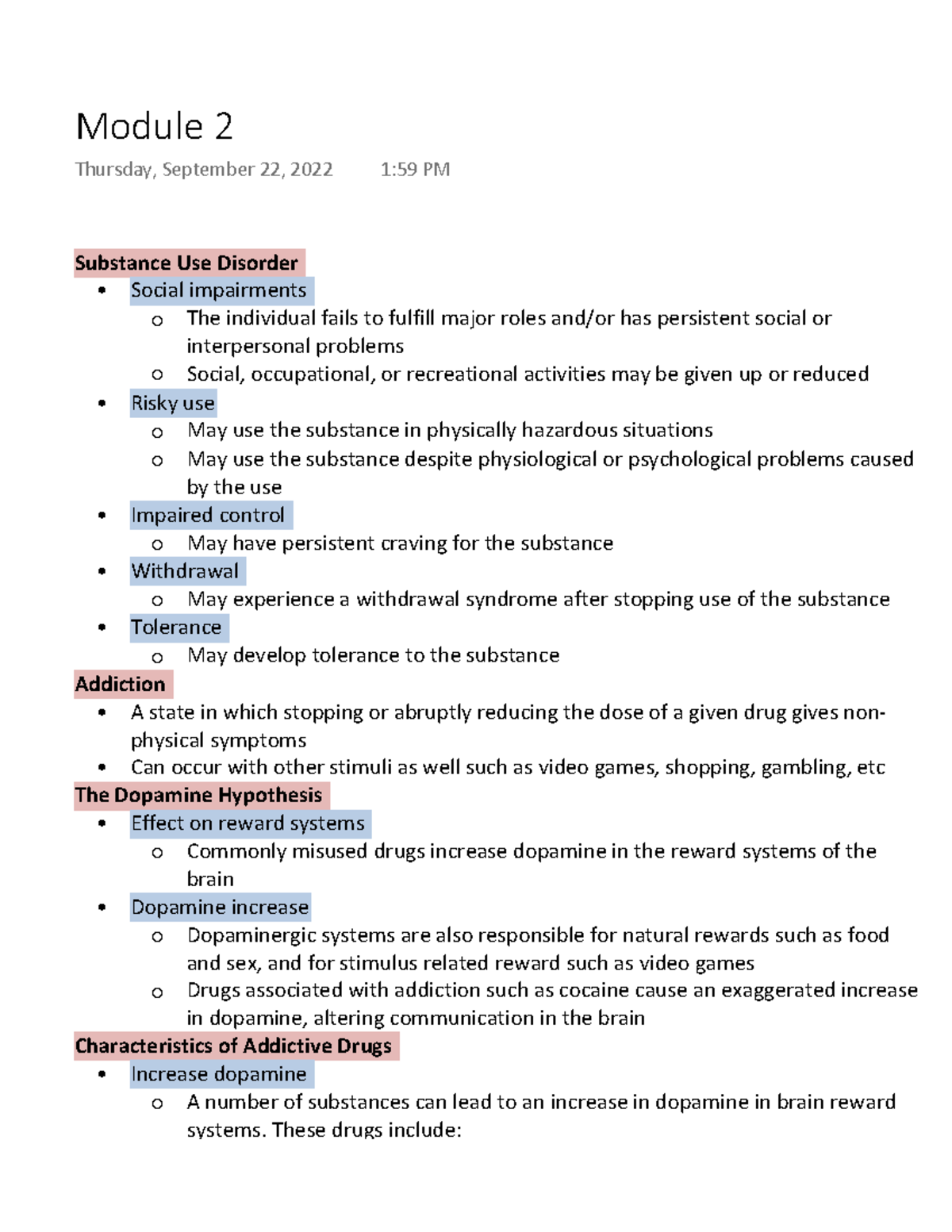 Module 2 - Drug Misuse and Addiction - Substance Use Disorder Social ...
