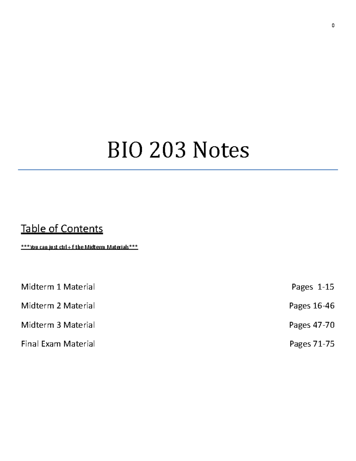 BIO 203 Mass Notes for Exams For all Units and Exams - BIO 203 - SBU ...