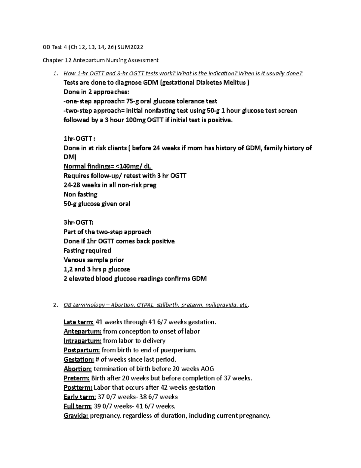 OB Test 4 - Study Guide - OB Test 4 (Ch 12, 13, 14, 26) SUM Chapter 12 ...