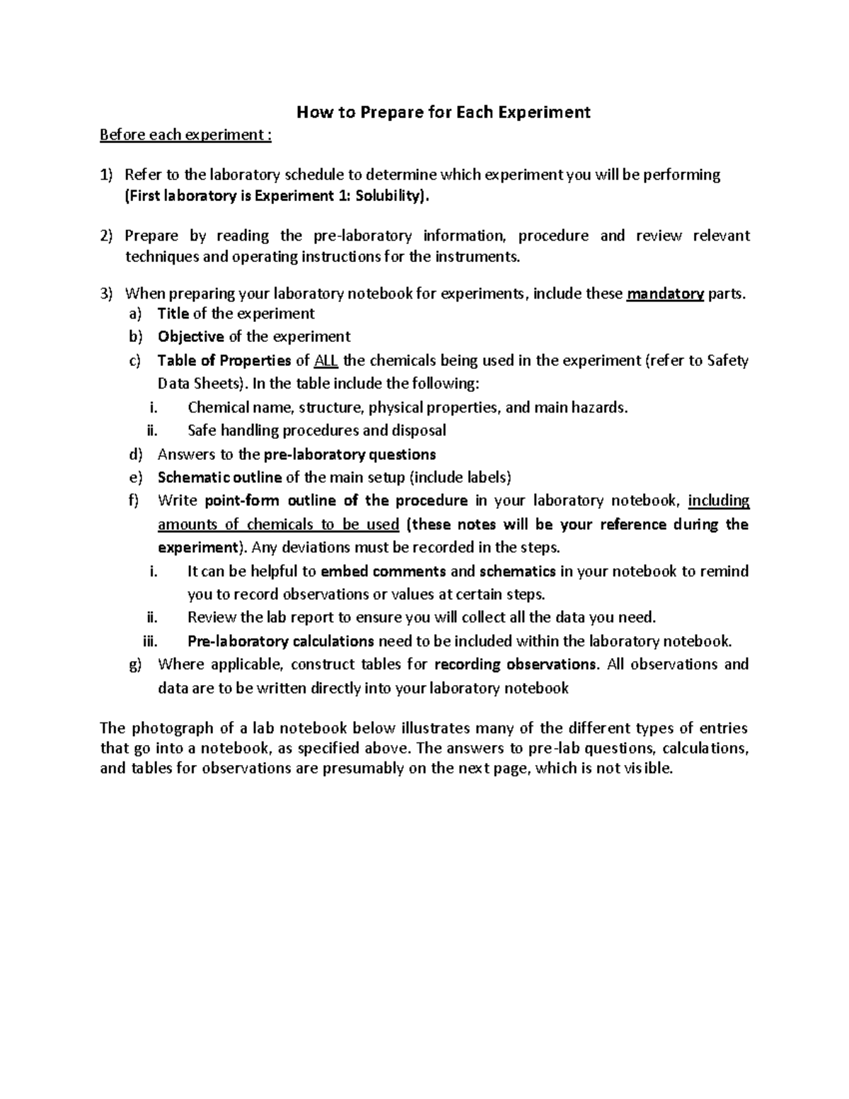 How+to+Prepare+for+Each+Experiment - How to Prepare for Each Experiment ...