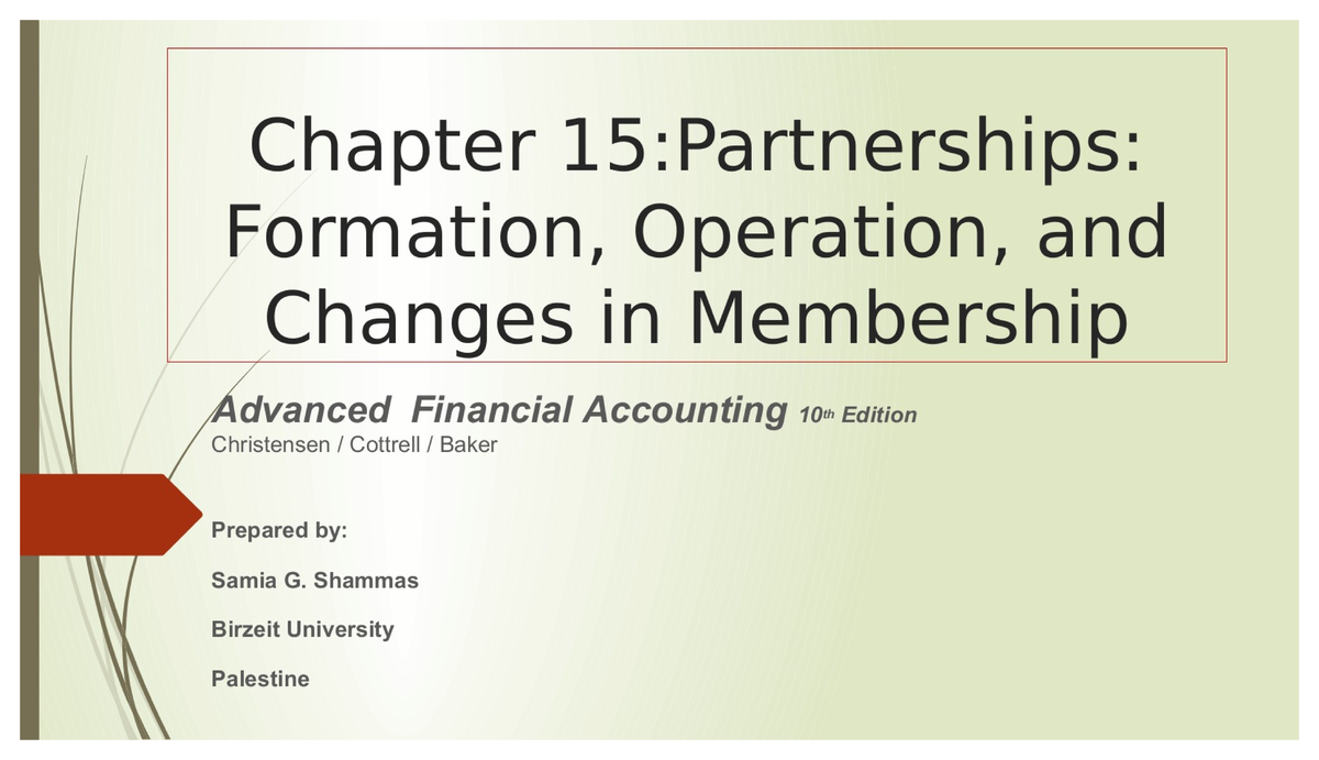 Chapter 15 - Accounting Theory - Studocu