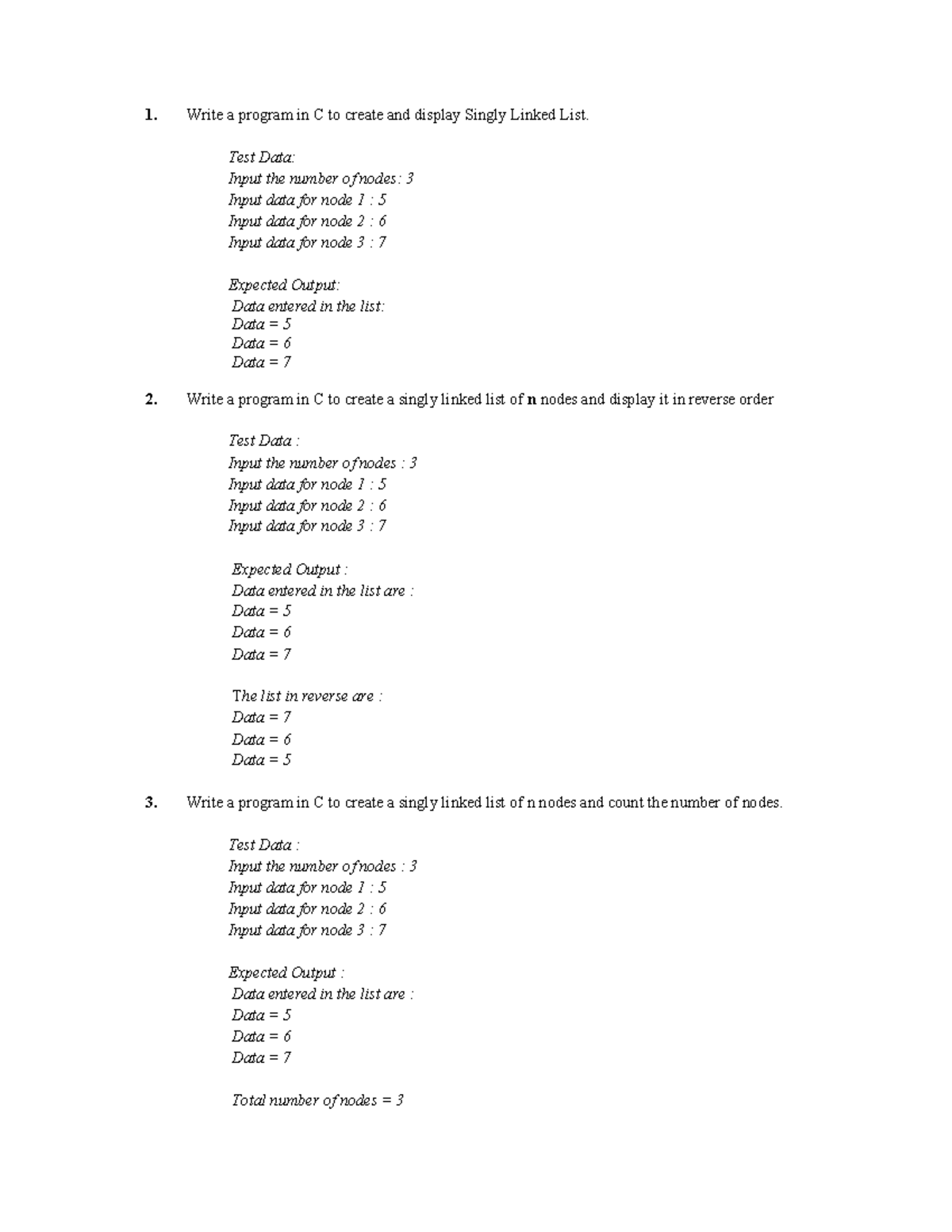 Assignlinkedlist Dsa Write A Program In C To Create And Display