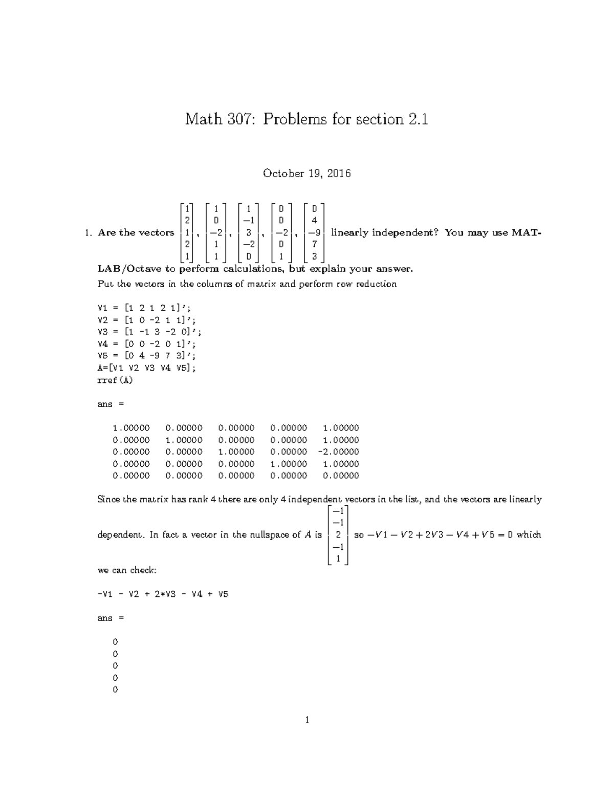 Solutions 2 - Solution for assignment 2 & 3 - Math 307: Problems for ...