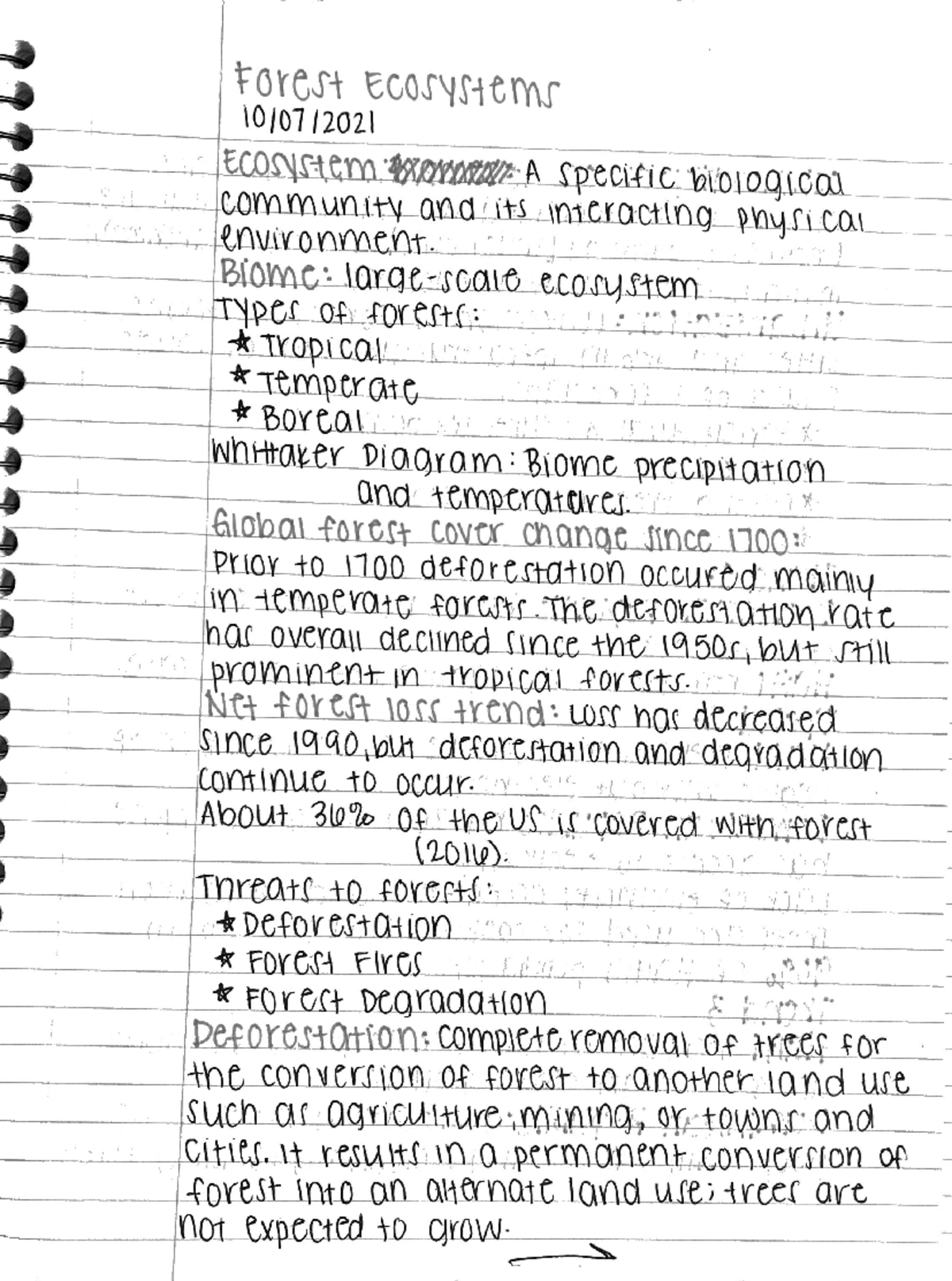 Forest Ecosystems Notes - ISP 203A - Studocu