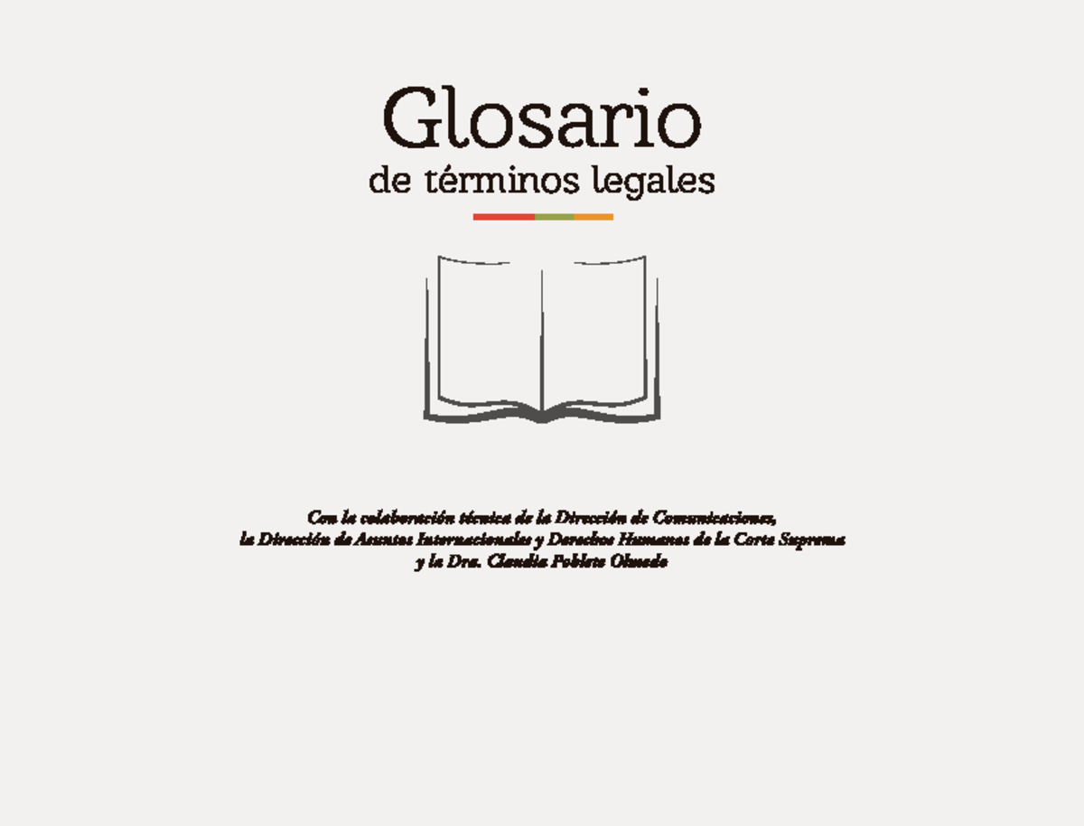 Glosario de términos jurídicos - Sistema Jurídico - Studocu
