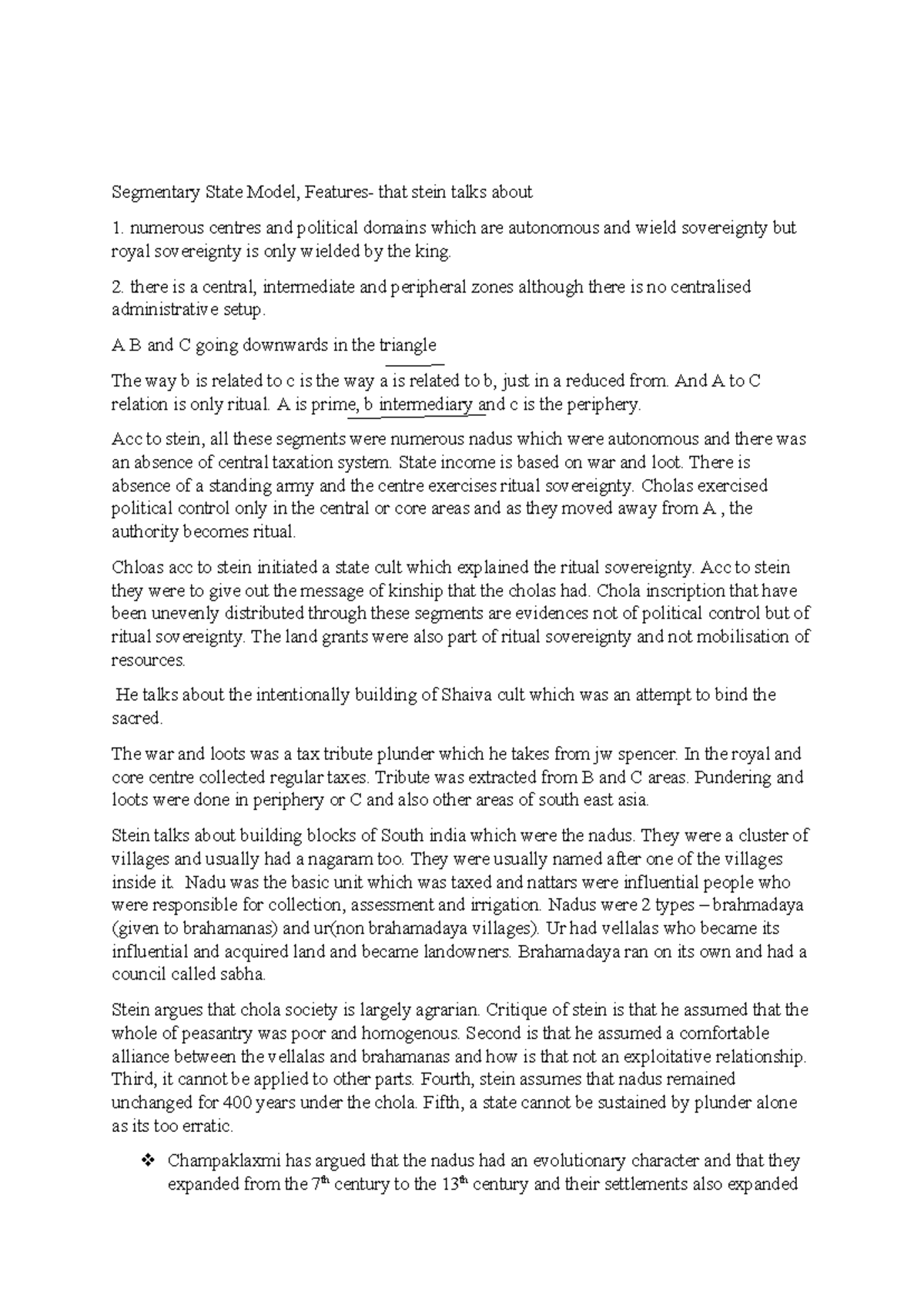 Segmentary and integrative - Segmentary State Model, Features- that ...