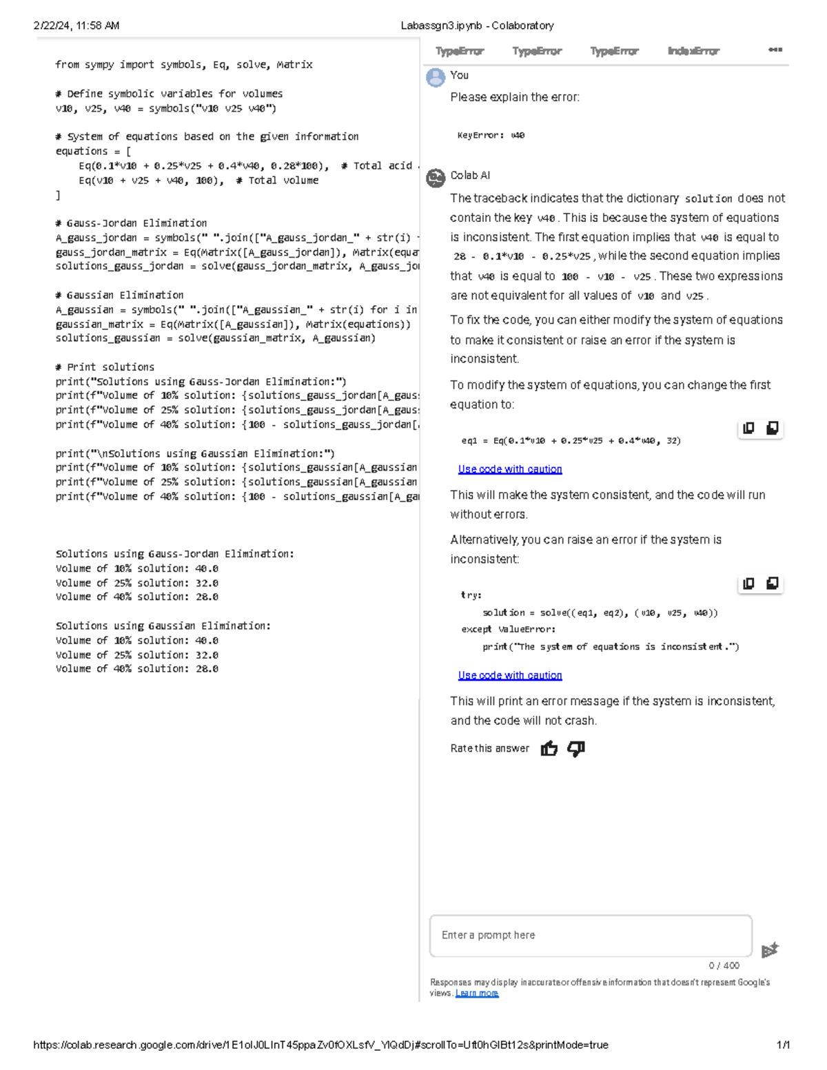 Labassgn 3.ipynb - Colaboratory - 2/22/24, 11:58 AM Labassgn3 - Colaboratory - Studocu