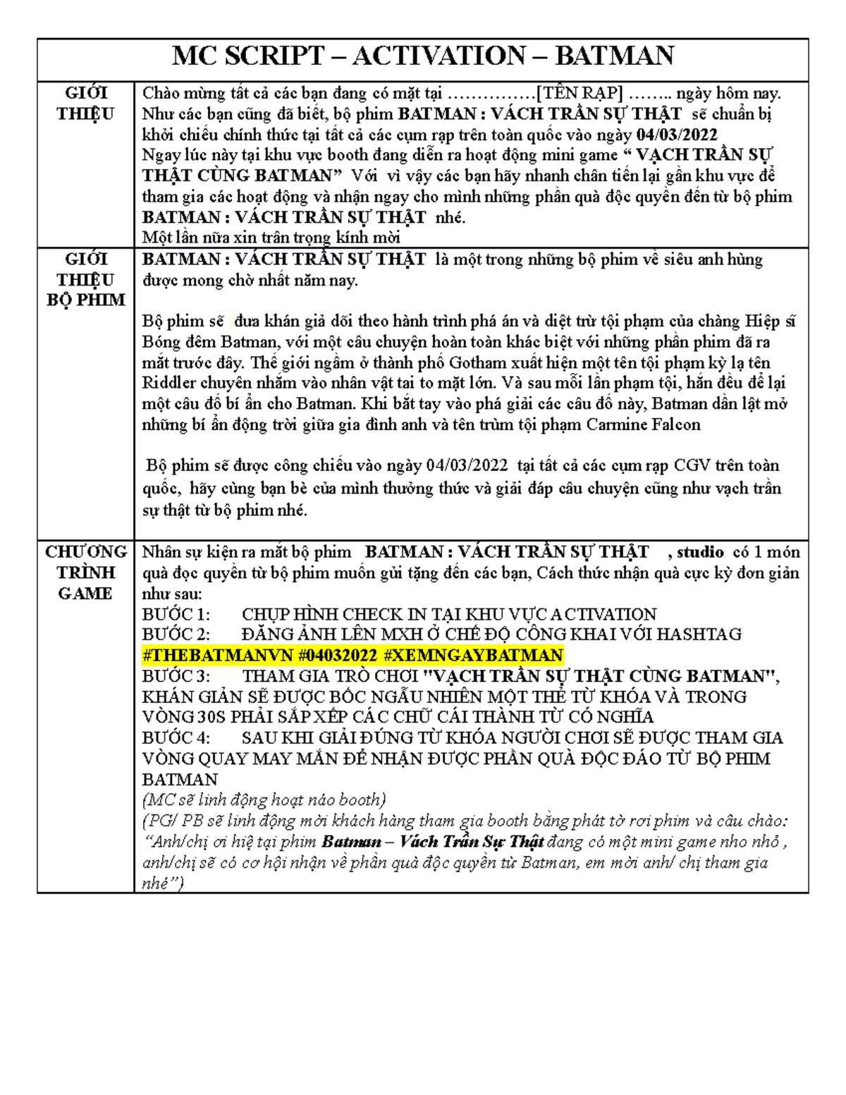 - MC Script - Activation - Batman - MC SCRIPT – ACTIVATION – BATMAN ...