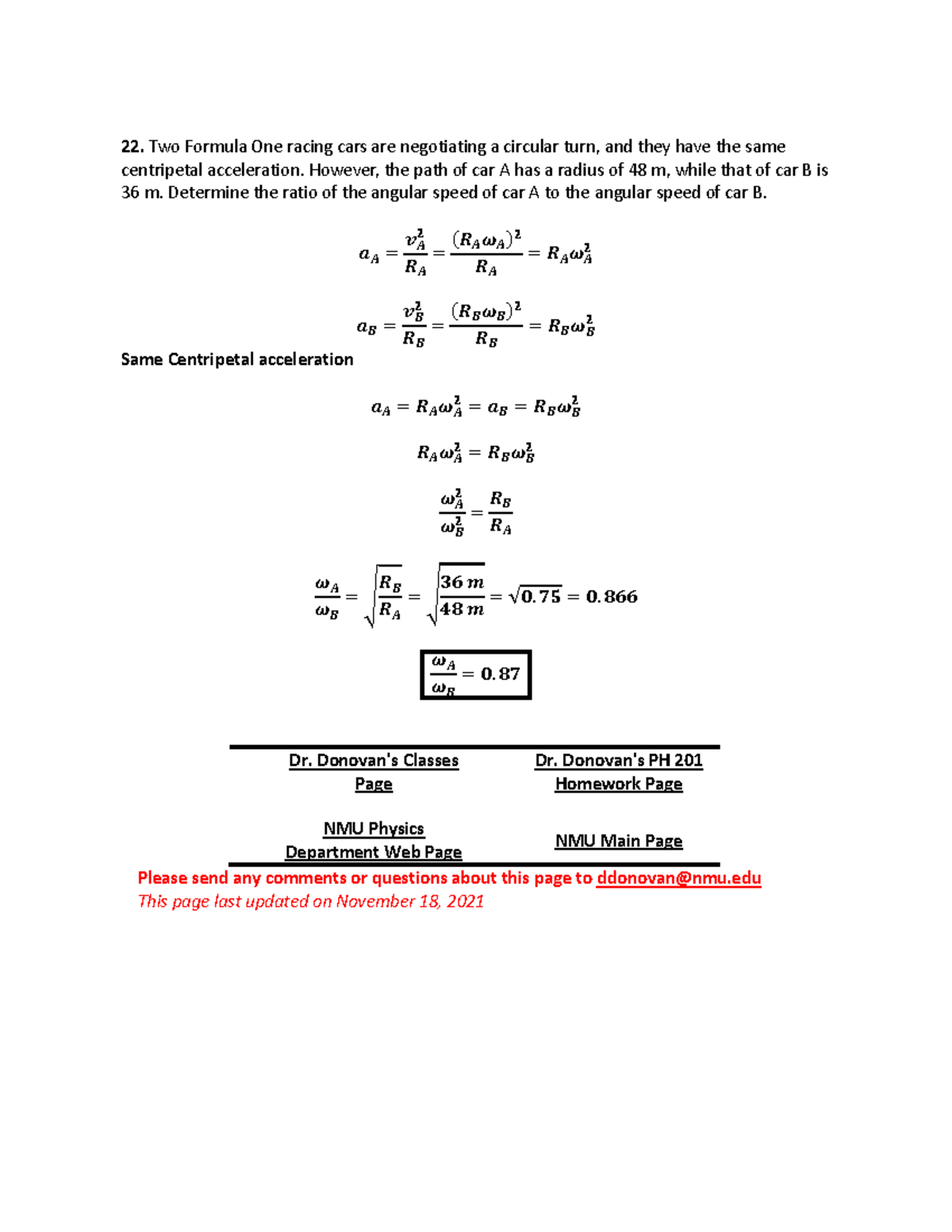 Math Problem 22 - N/A - 22. Two Formula One racing cars are negotiating ...