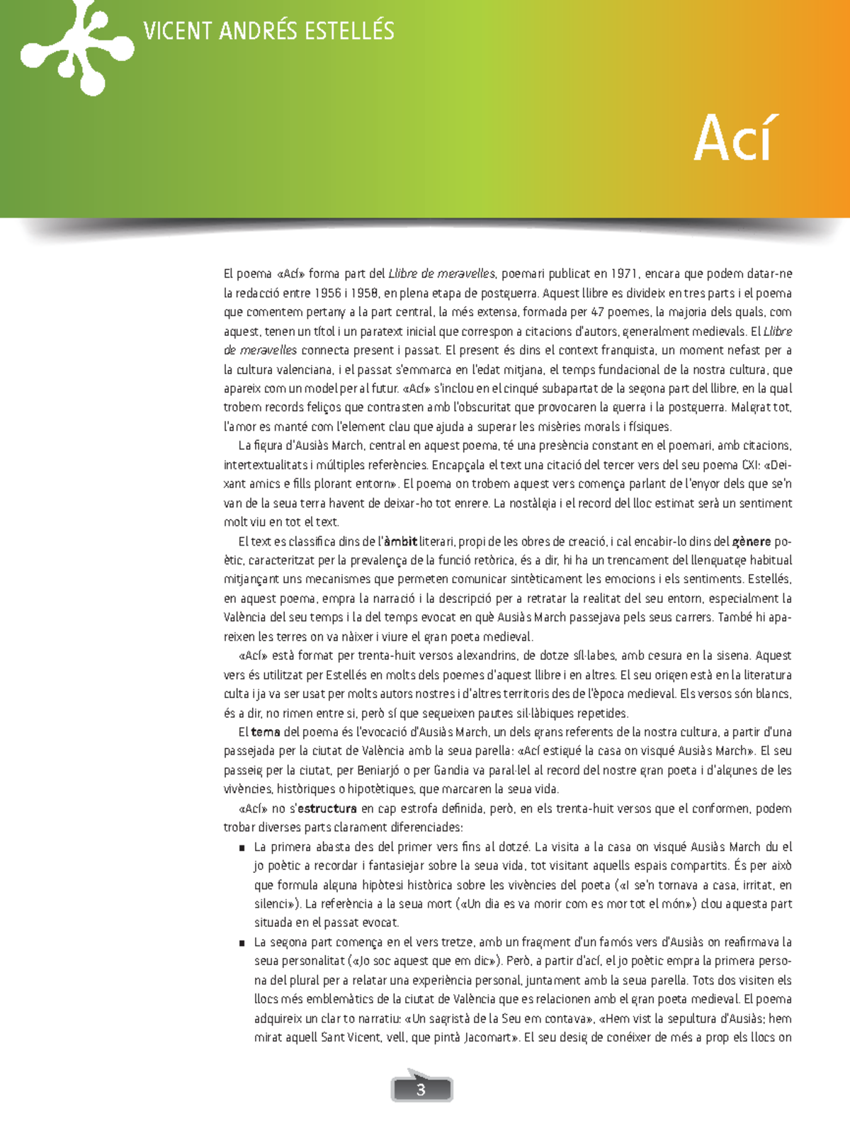 Poemes Llibre de meravelles comentats - VICENT ANDRÉS ESTELLÉS Vicent ...