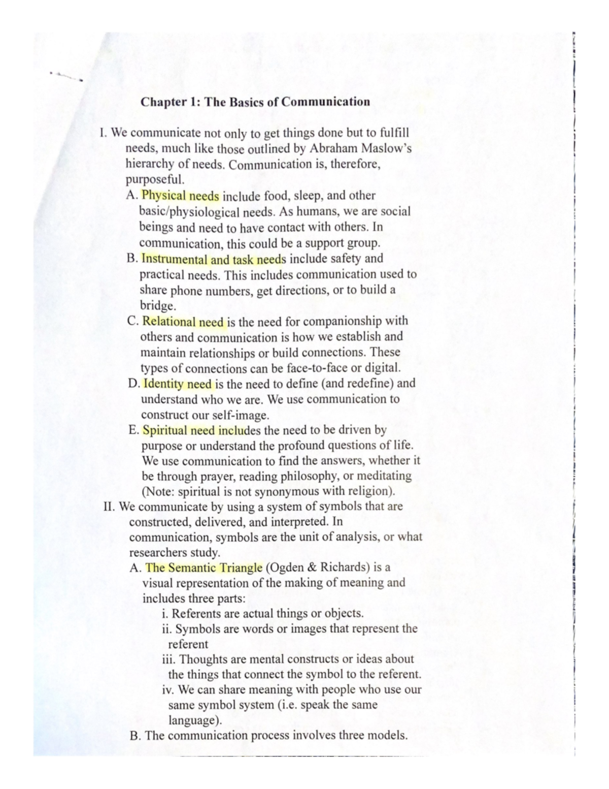 Chapter 1 The Basics of Communication - CST 110 - Studocu