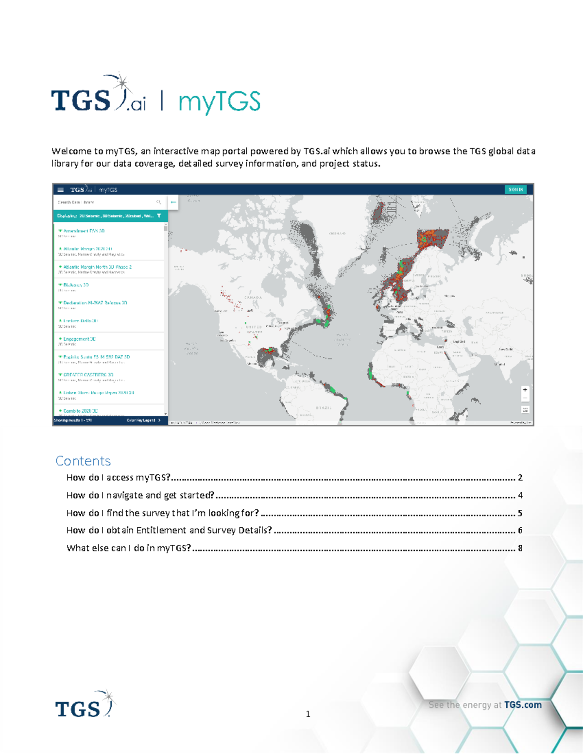 My TGS Maps Quick Start Guide - Welcome to myTGS, an interactive map ...