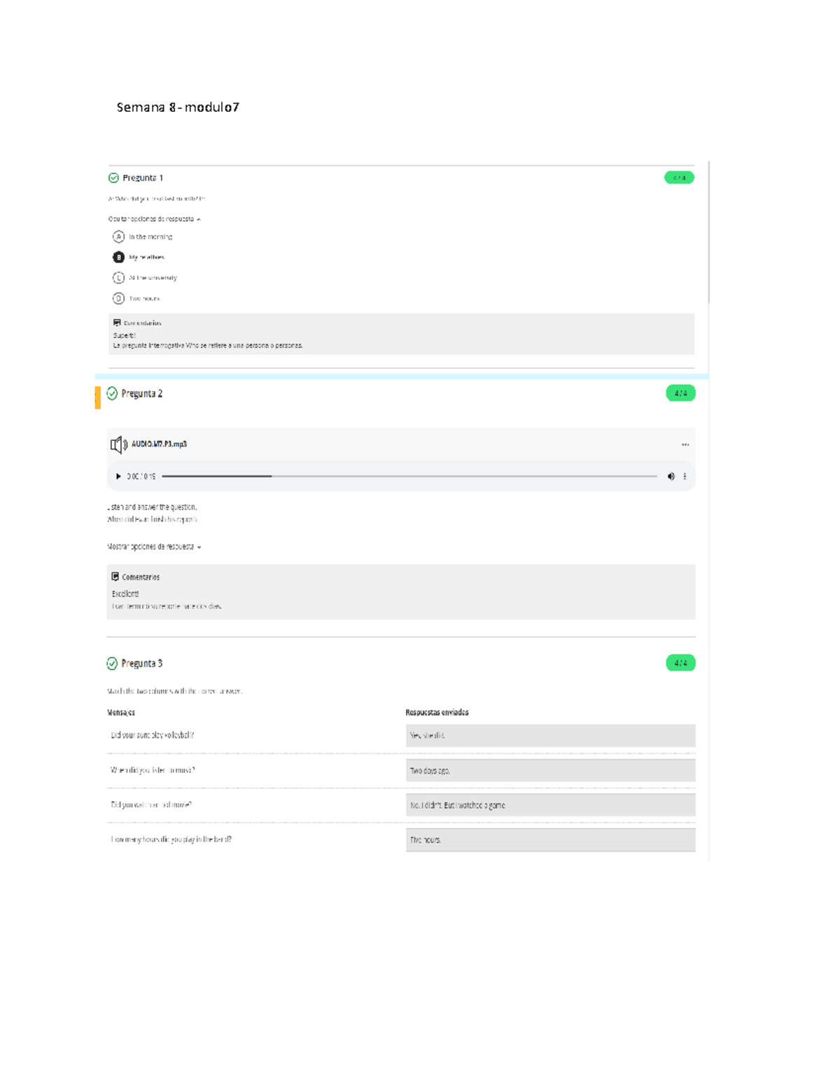 Cuestionarios pre beginner - Ingles - USS - Studocu