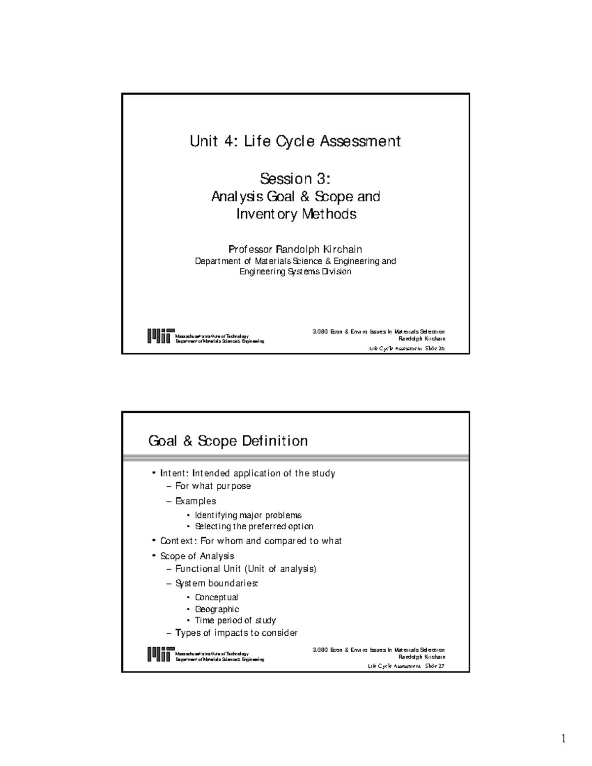 Economic & Environmental Issues In Materials Selection - Unit 4: Life ...