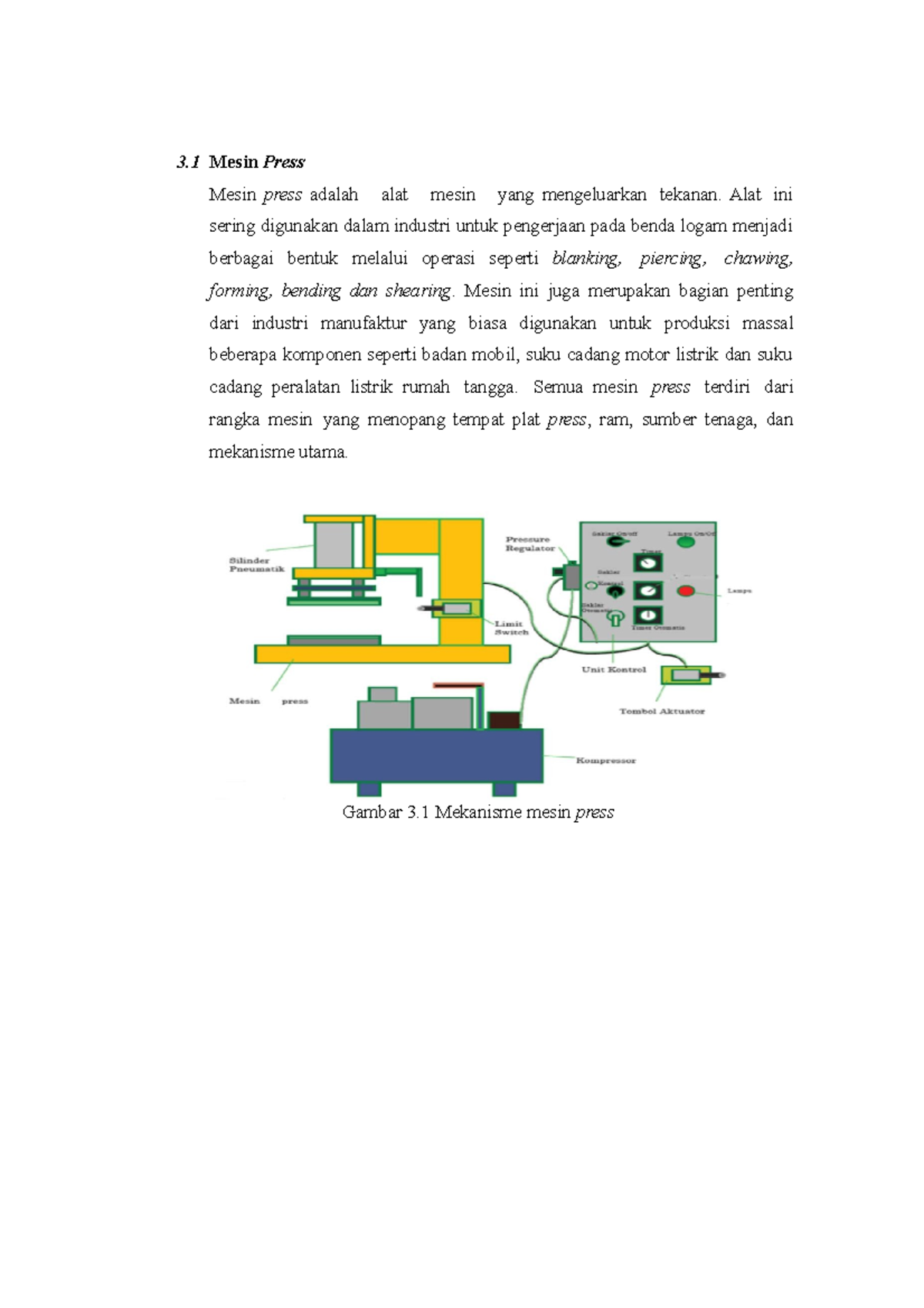 Mesin Press - 3 Mesin Press Mesin press adalah alat mesin yang ...