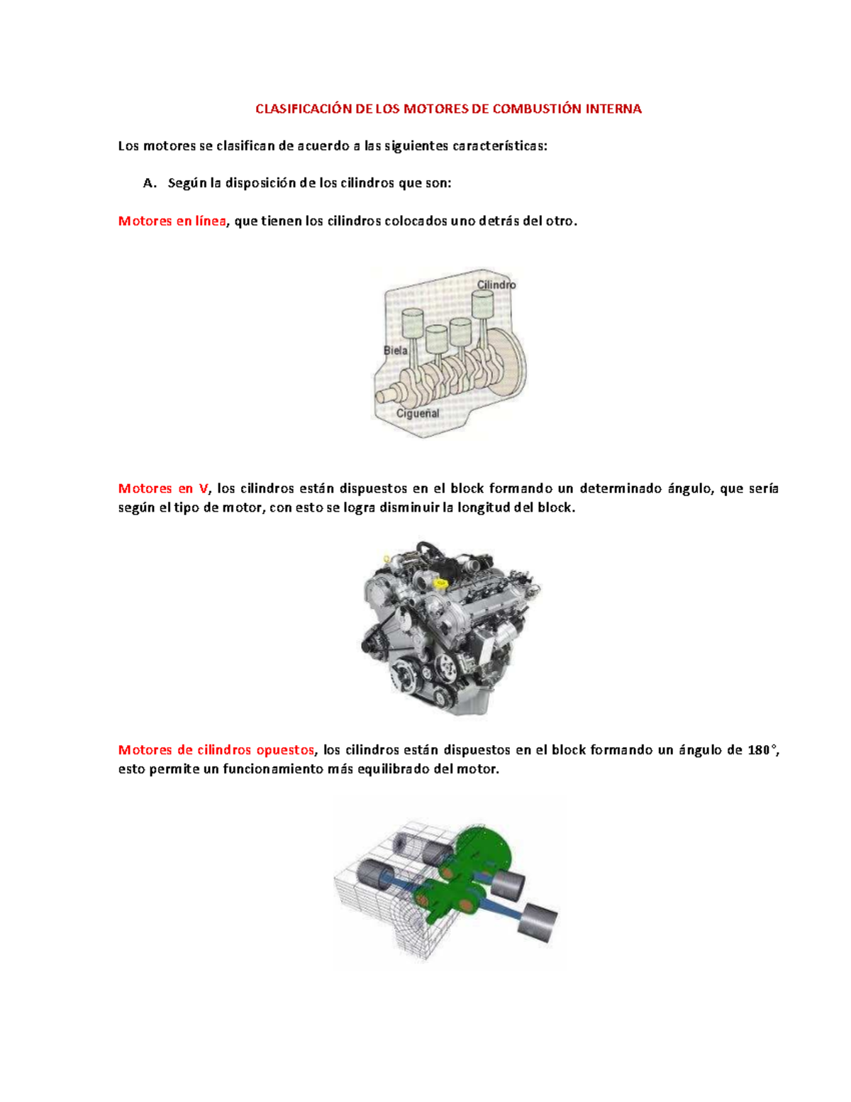 Clasificacion DE LOS Motores DE Combusti - CLASIFICACIÓN DE LOS MOTORES DE COMBUSTIÓN INTERNA ...
