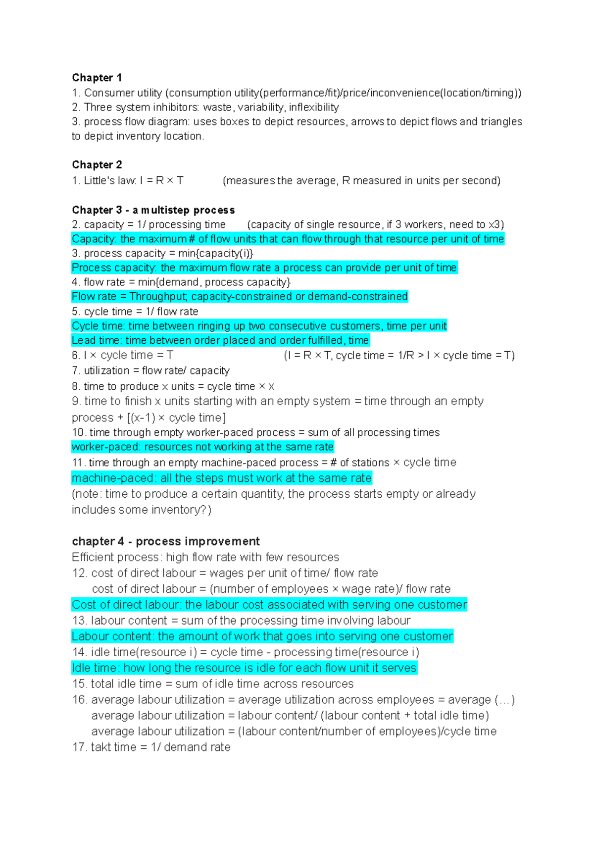 Formulas - Chapter 1 1. Consumer utility (consumption 2. Three system ...