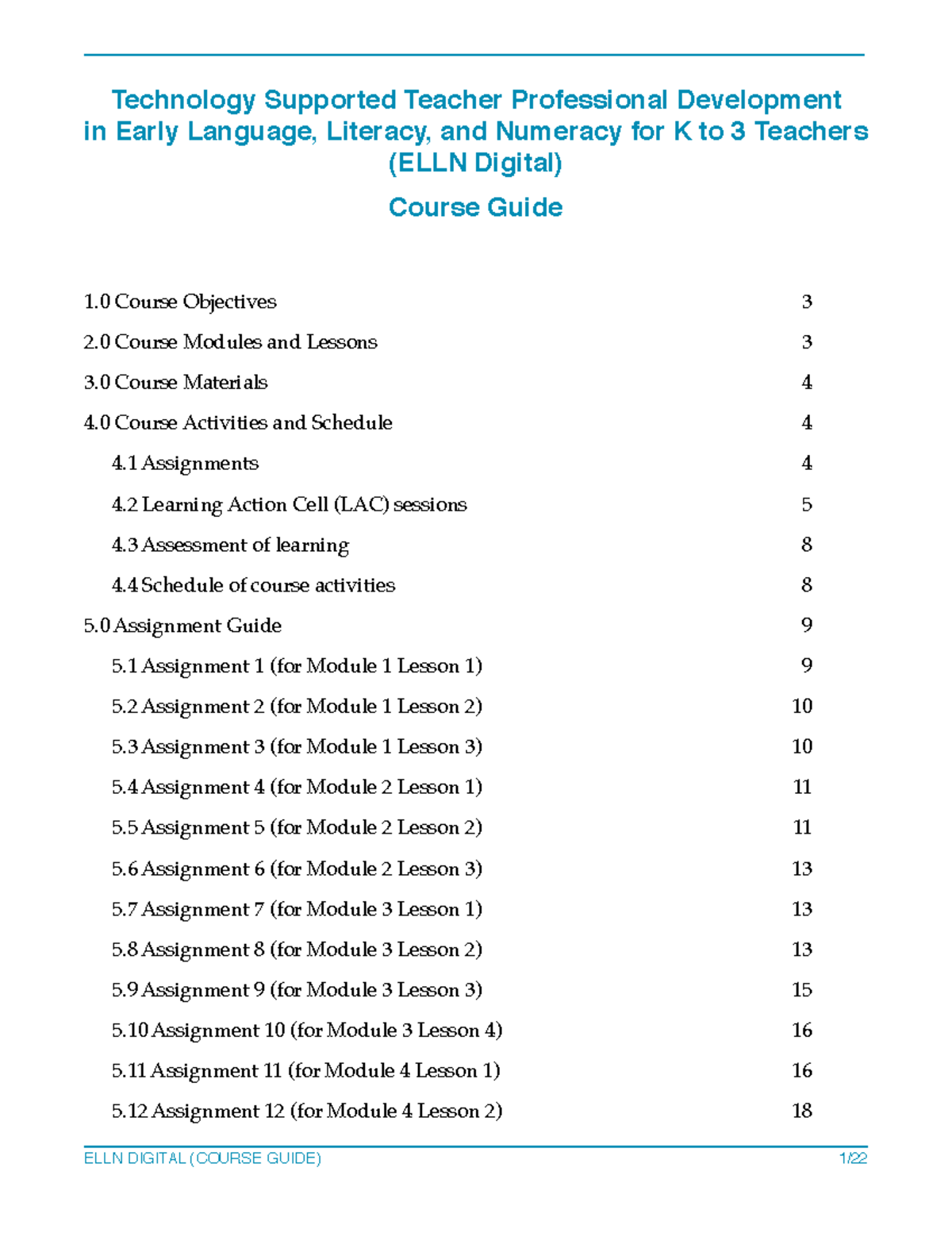 ELLN Digital Course Guide - Technology Supported Teacher Professional ...