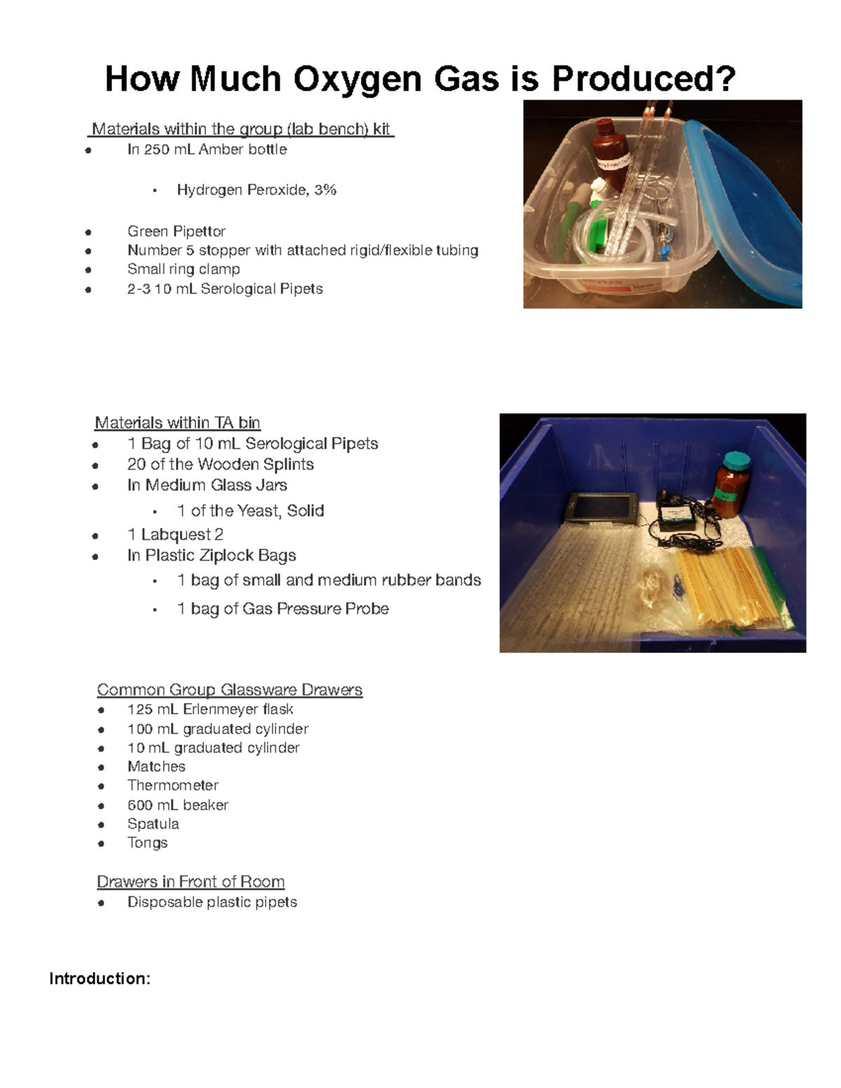 How Much Oxygen Gas is Produced for Students F23-1 - How Much Oxygen ...