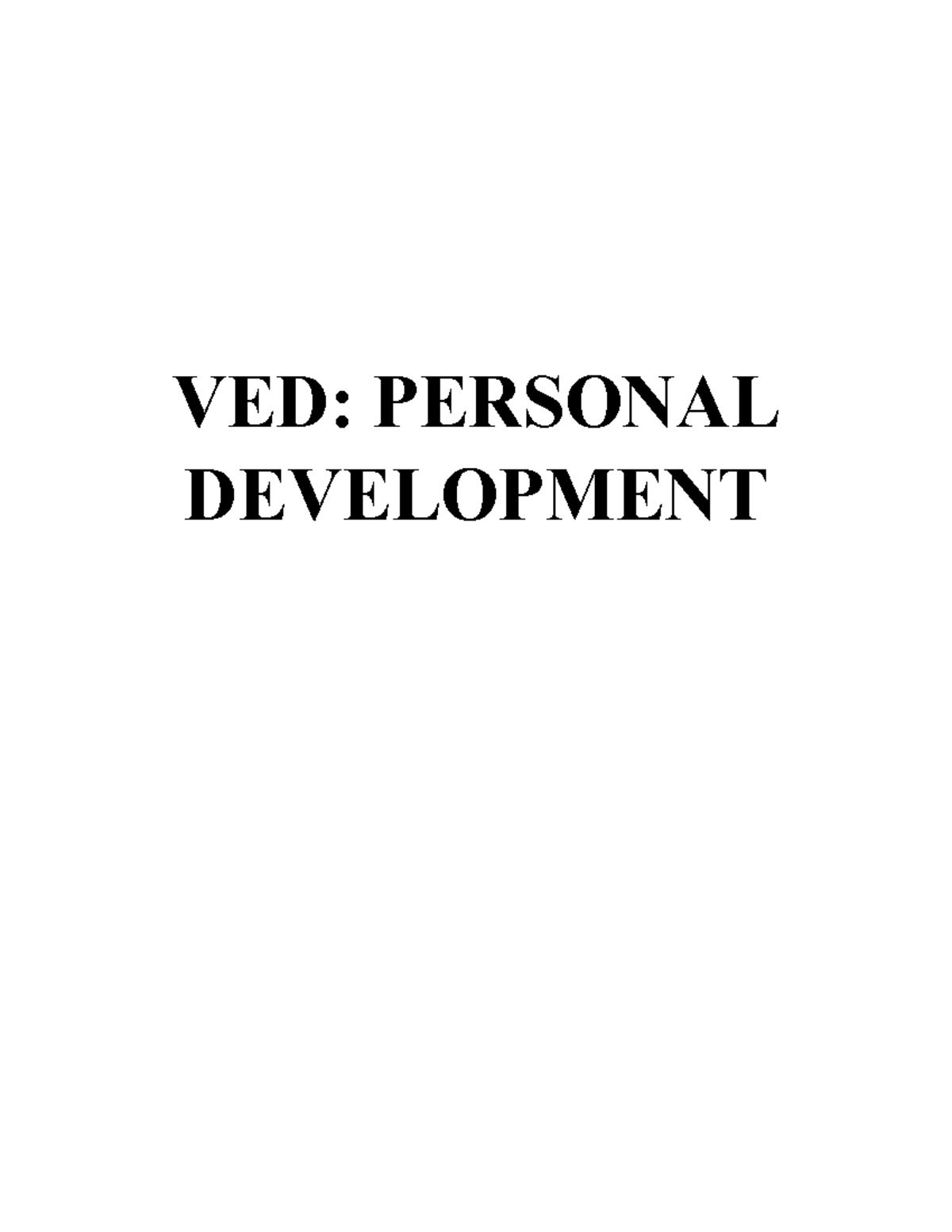 Prelim Personal Development Lesson 1-2 with Activities - VED: PERSONAL ...