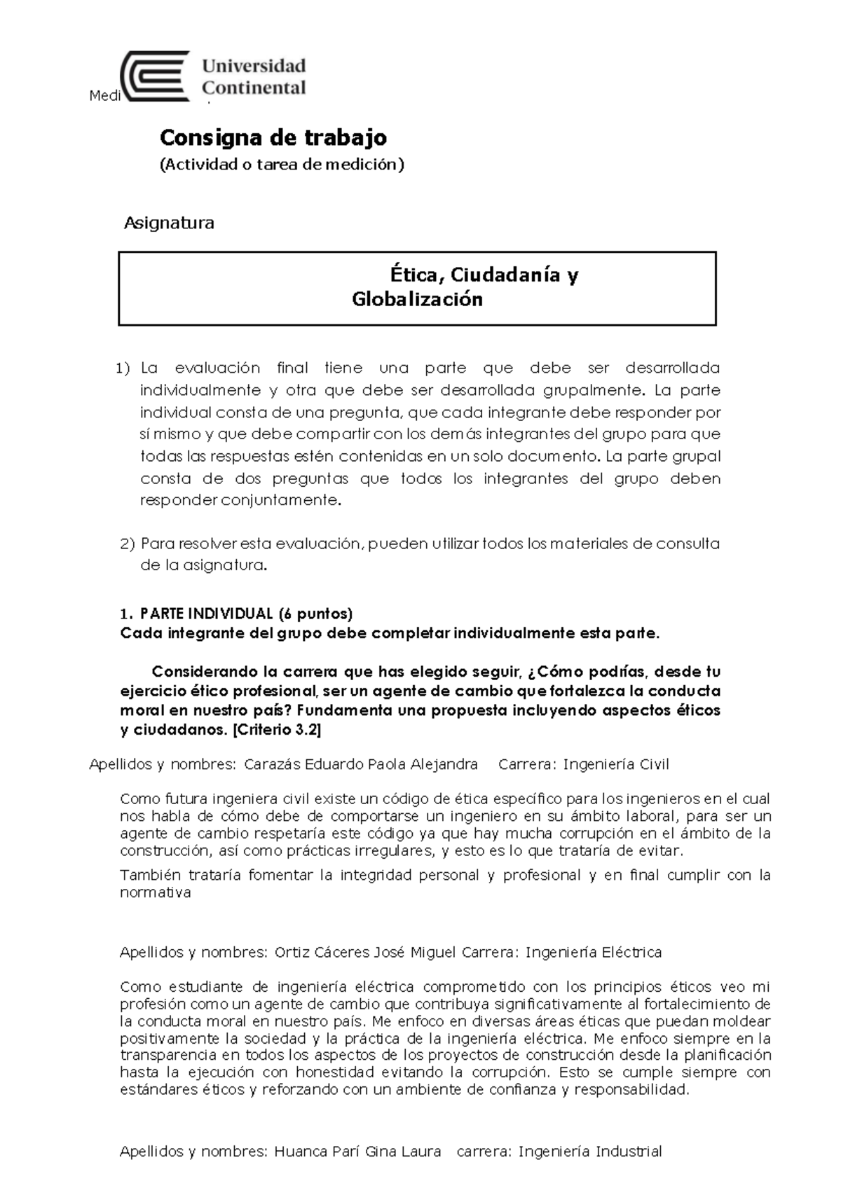 Evaluacion Final-Consigna de trabajo- ECG ,ok - Medición de competencias Consigna de trabajo ...