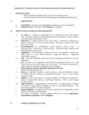 BIO 203 Human Topic 2 - BIO 203 Human A&P Topic 2 Notes: Chemical Basis ...