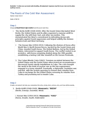Cold+War+Study+Guide - Cold War Study Guide My’Atri Goodwin, Sariah ...