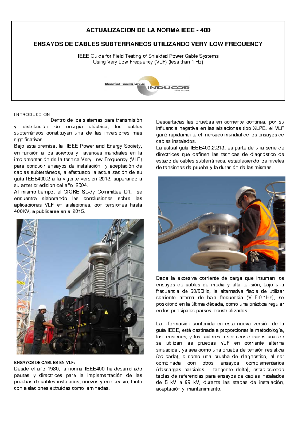 Actualizacion de la norma ieee400 - ACTUALIZACION DE LA NORMA IEEE ...