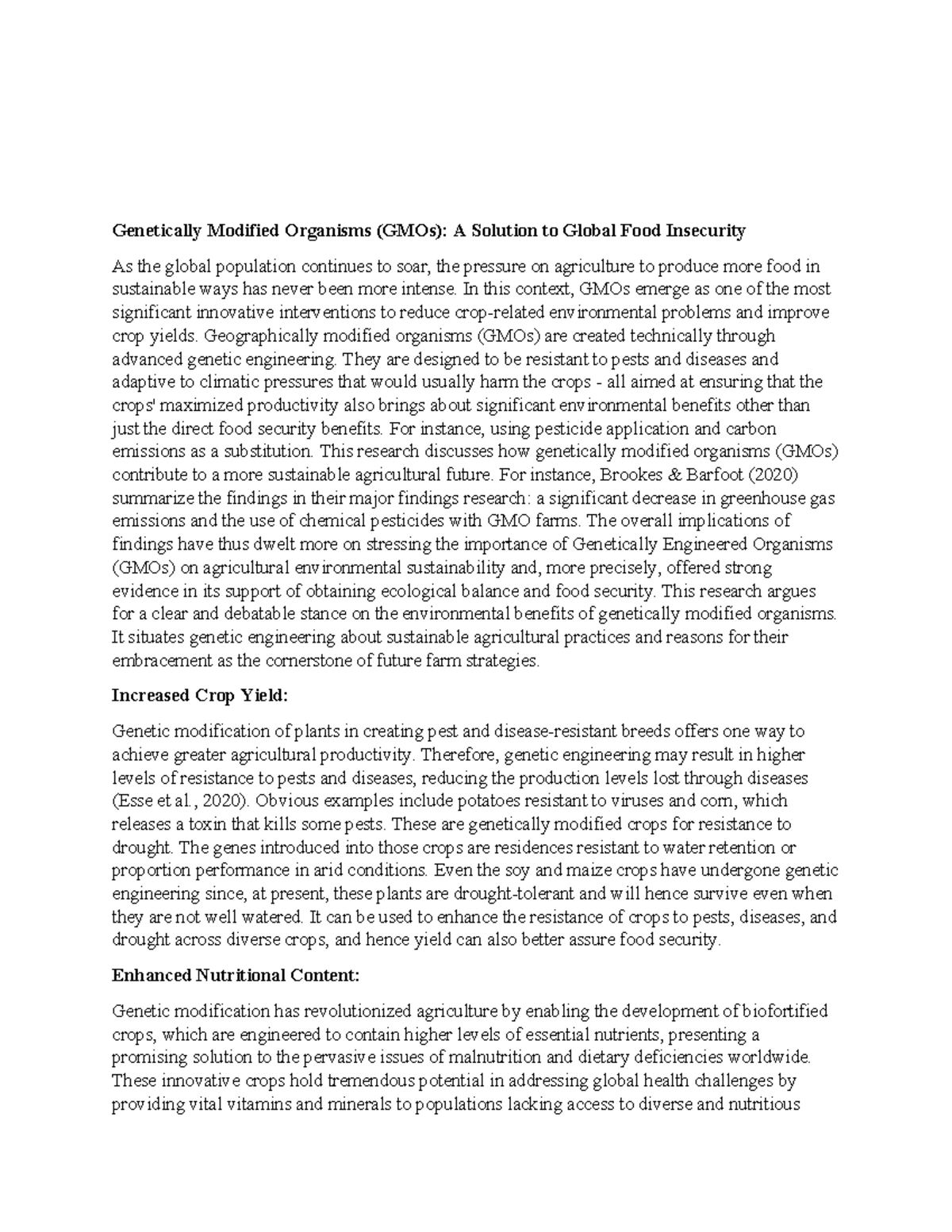 Genetically Modified 430 - In this context, GMOs emerge as one of the ...