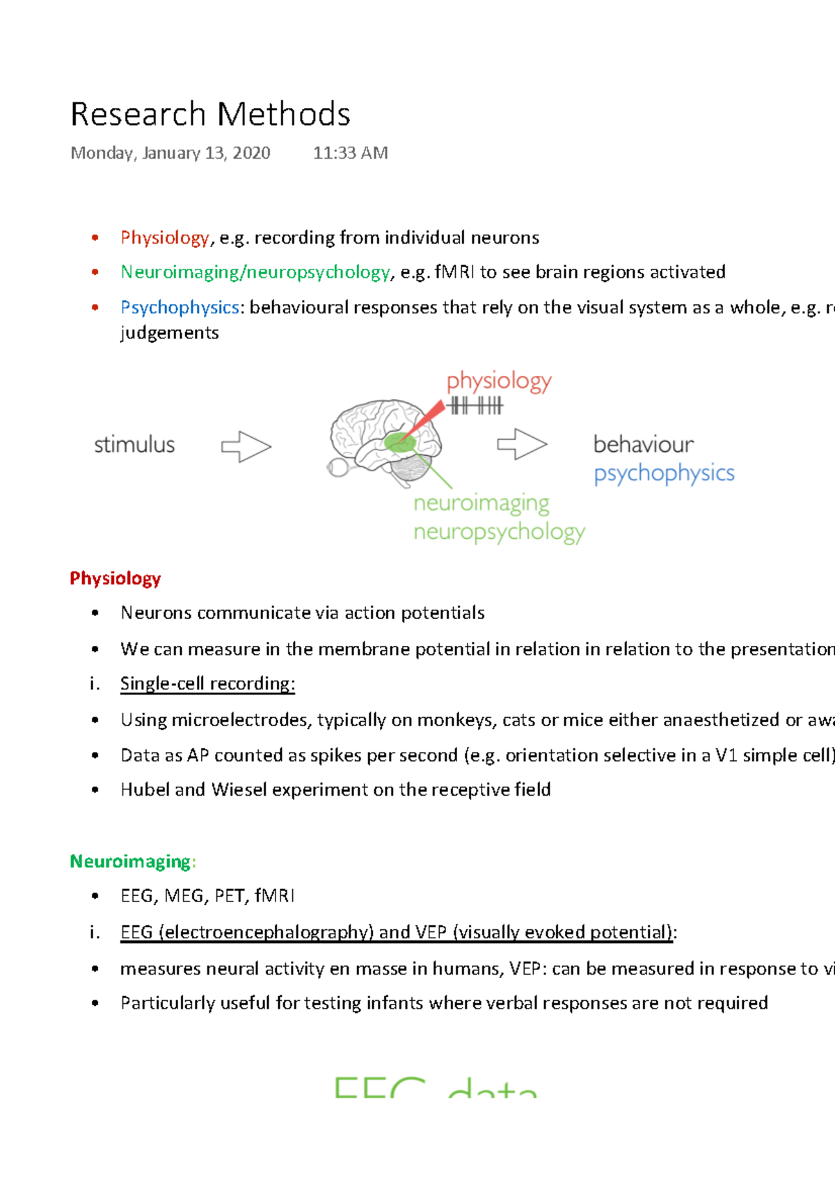 Research Methods Lecture Notes 1 Warning Tt Undefined Function 32 Physiology E