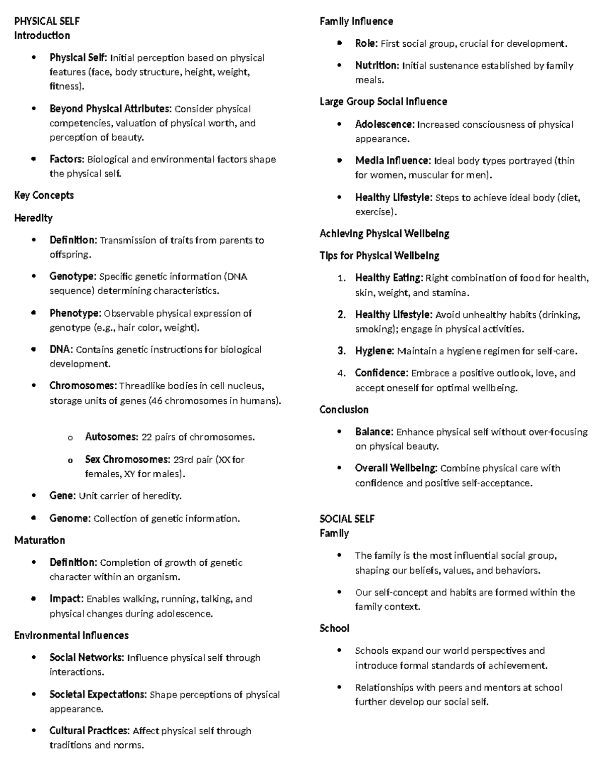 UTS- Lectures - I hope it will help you - PHYSICAL SELF Introduction ...