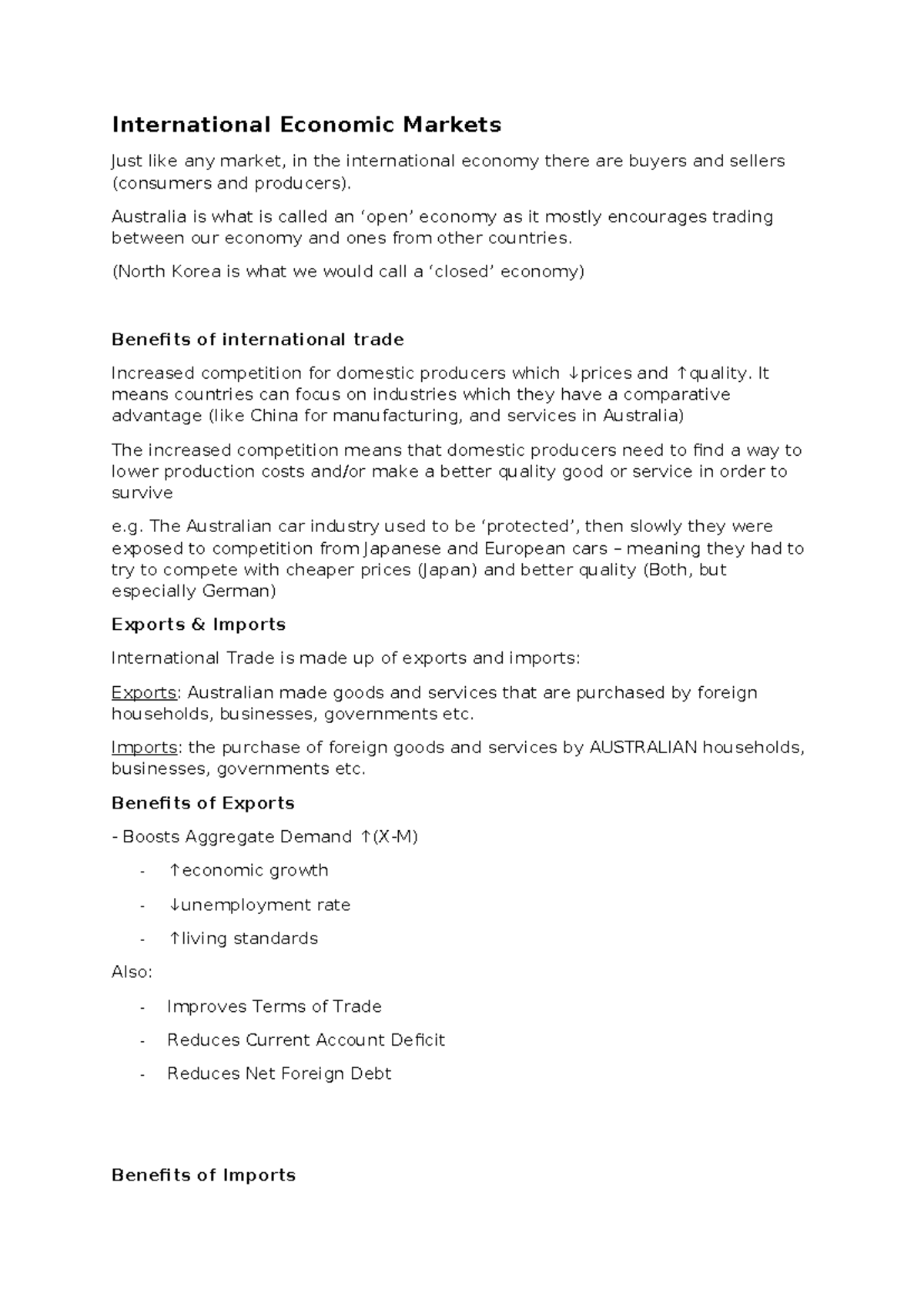 All Unit 2 AOS 2 - asd - International Economic Markets Just like any ...