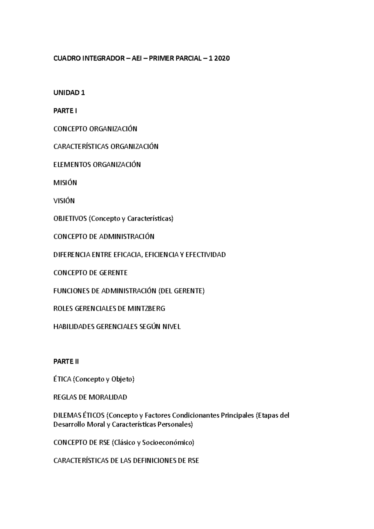 Cuadro Integrador primer parcial - CUADRO INTEGRADOR – AEI – PRIMER ...