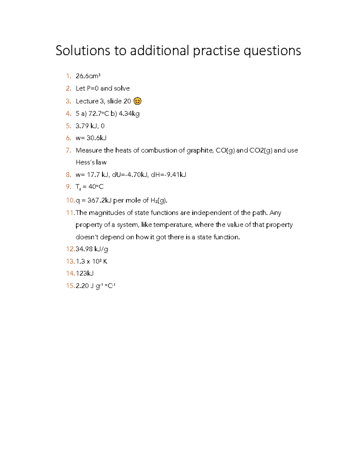 Answers To Practice Questions Solutions To Additional Practise