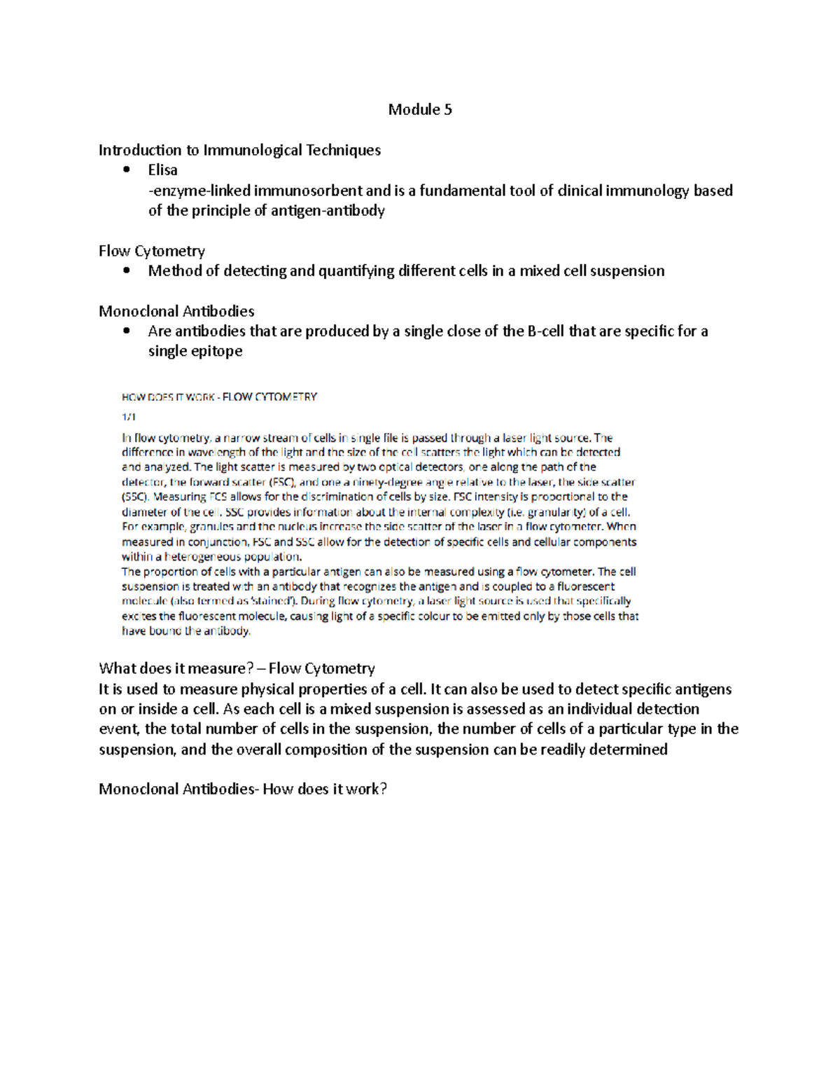 MICR Module 5 - Module 5 Introduction to Immunological Techniques Elisa ...