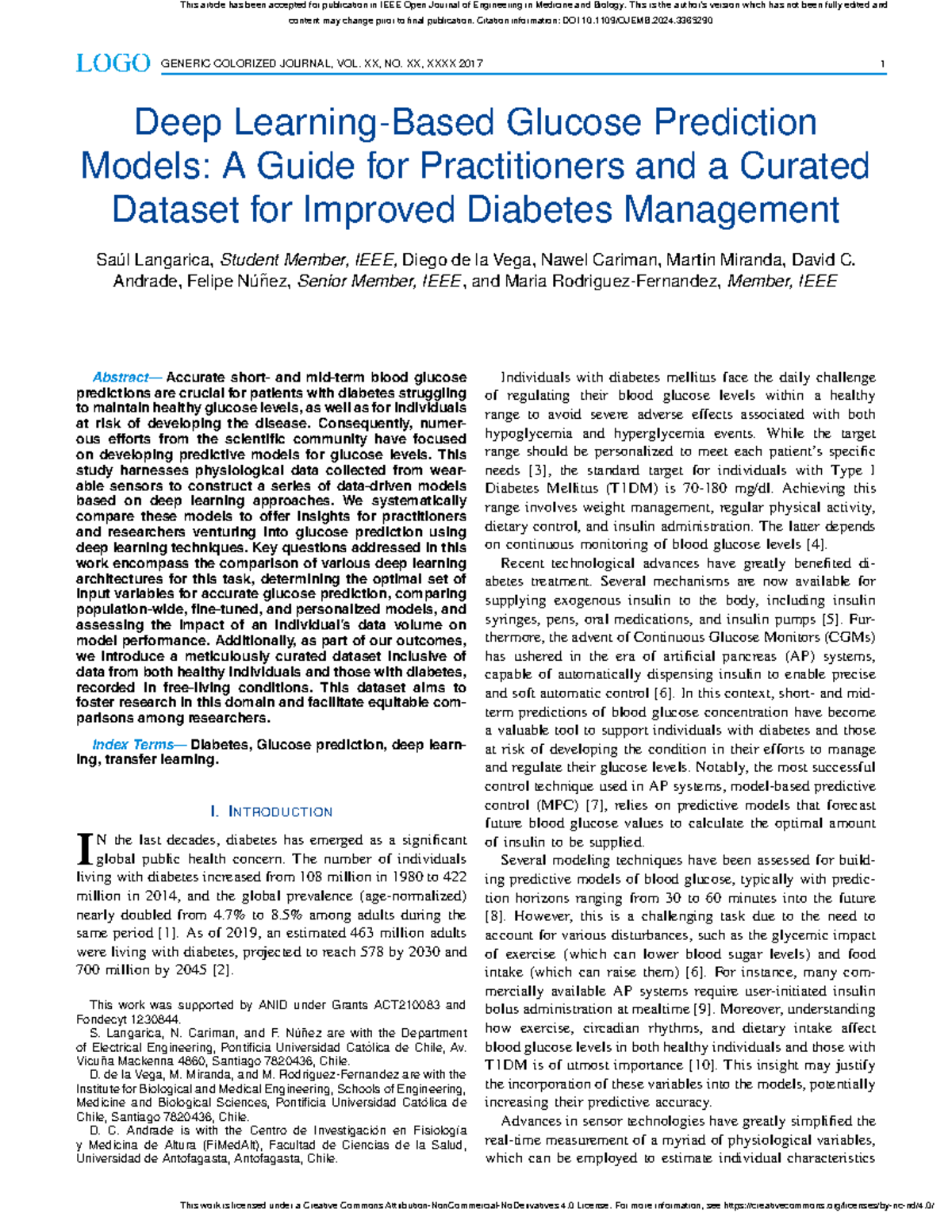 Deep Learning Based Glucose Prediction Models A Guide For Practitioners And A Curated Dataset